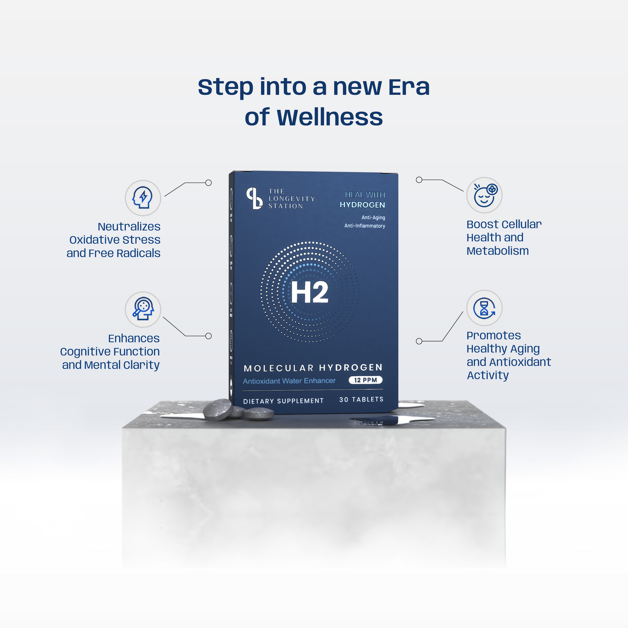 Molecular Hydrogen Tablets – The Longevity Station